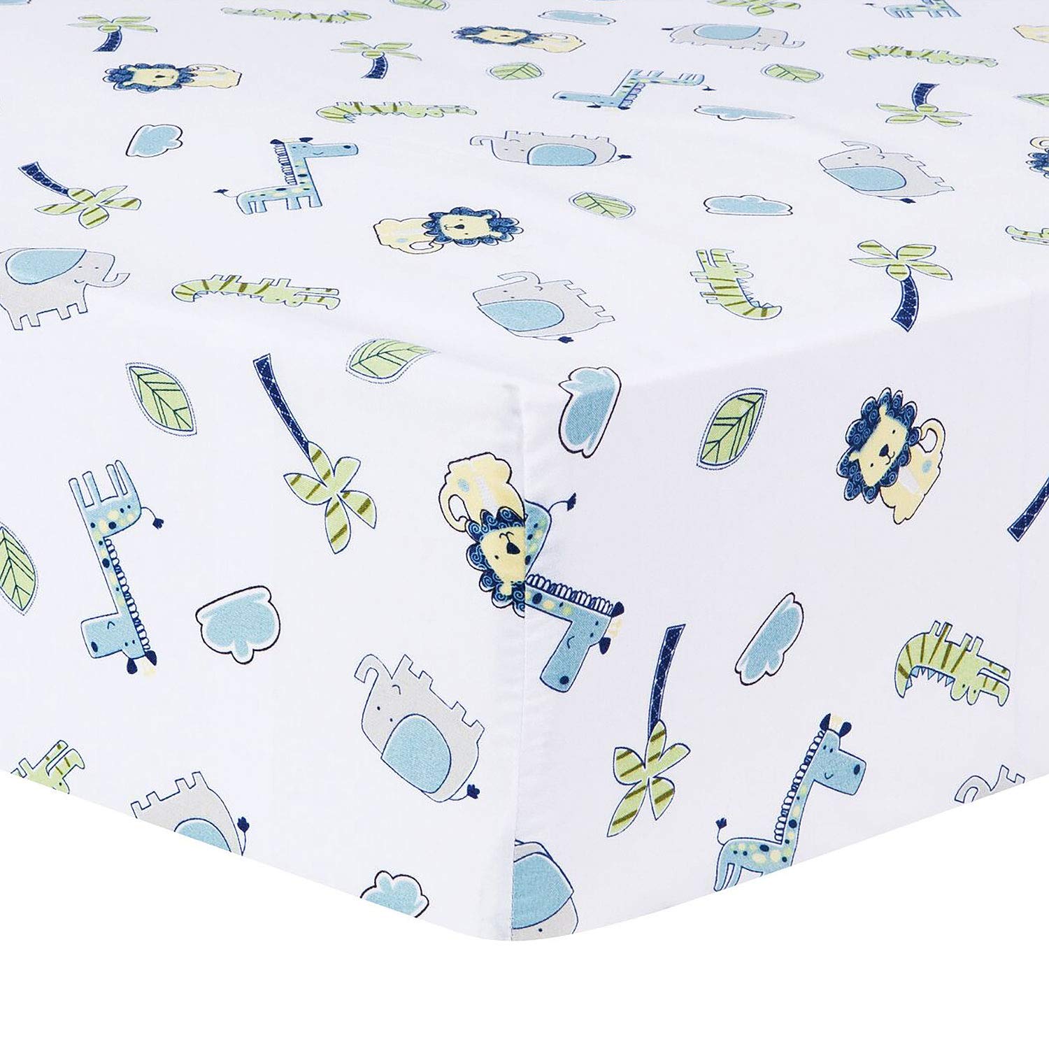 Trend Lab Jungle Roar Breathable 4-Piece Baby Nursery Crib Bedding Set, Includes Quilt, 2 Fitted Crib Sheets, and Crib Skirt