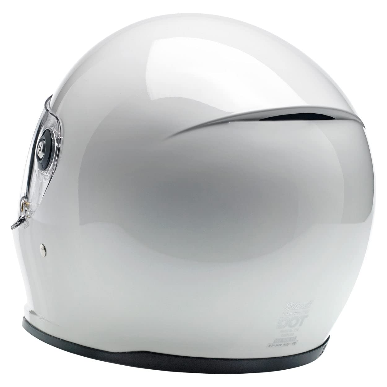 Biltwell | Lane Splitter | DOT & ECE Approved | Motorcycle Helmet | Full Face with Visor | Gloss White | Small