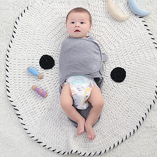 ZIGJOY Swaddle Blanket Cotton Knit Baby Wrap,1.0 Tog Newborn Wearable Swaddle Sleep Sacks,Adjustable 2 Pack Infant Sleep Sack for Baby Boy Girl(0-3Months Baby Green)