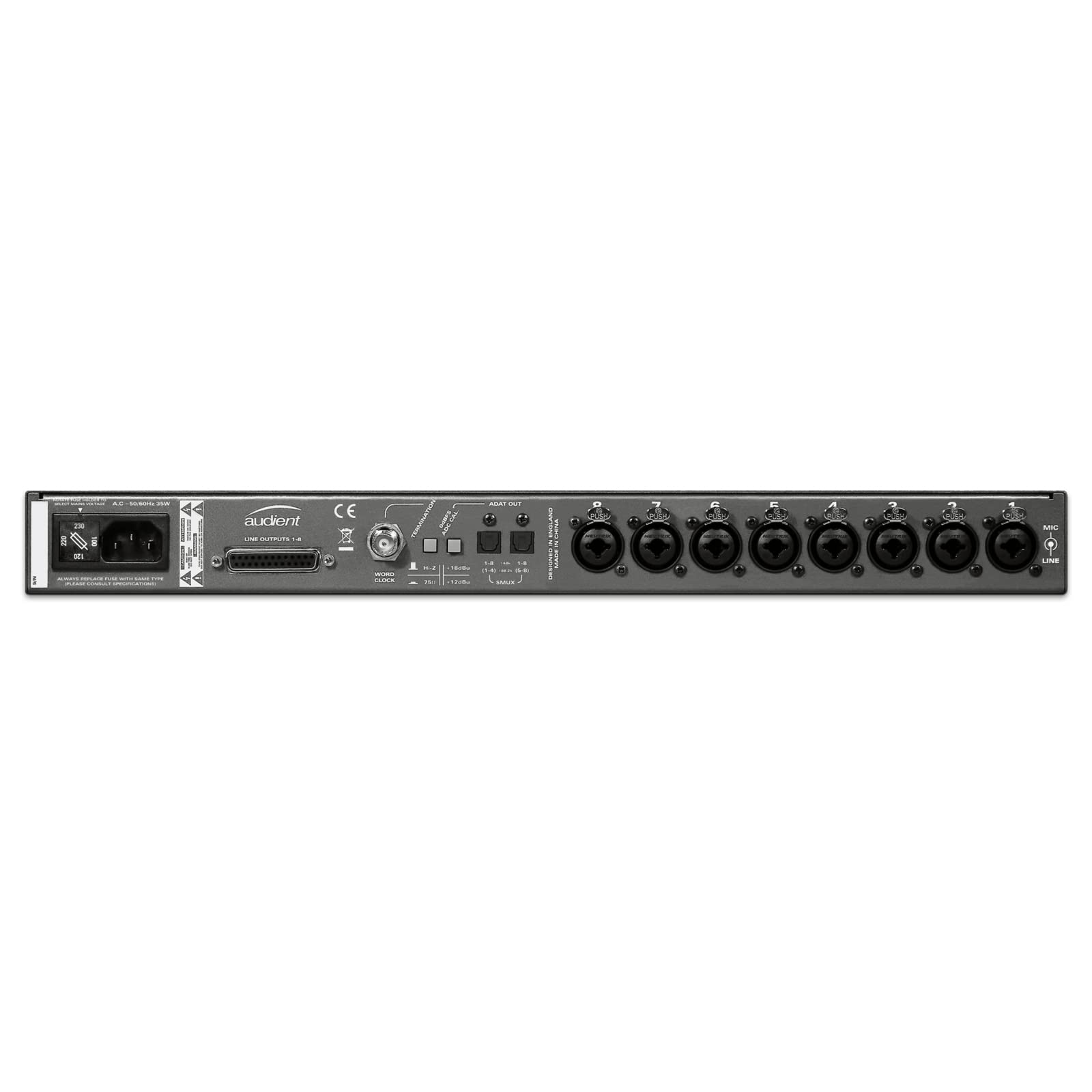 Audient ASP800 8 Channel Microphone Preamplifier and ADC with HMX & IRON
