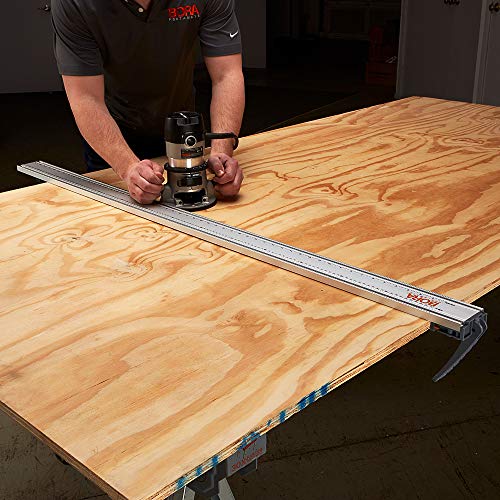 Bora 100β WTX Ruled Clamp Edge Saw Guide for Woodworking, Contractors, Carpenters and DIY, Guide for Circular Saws, 100 Inch Cutting Length, 545100