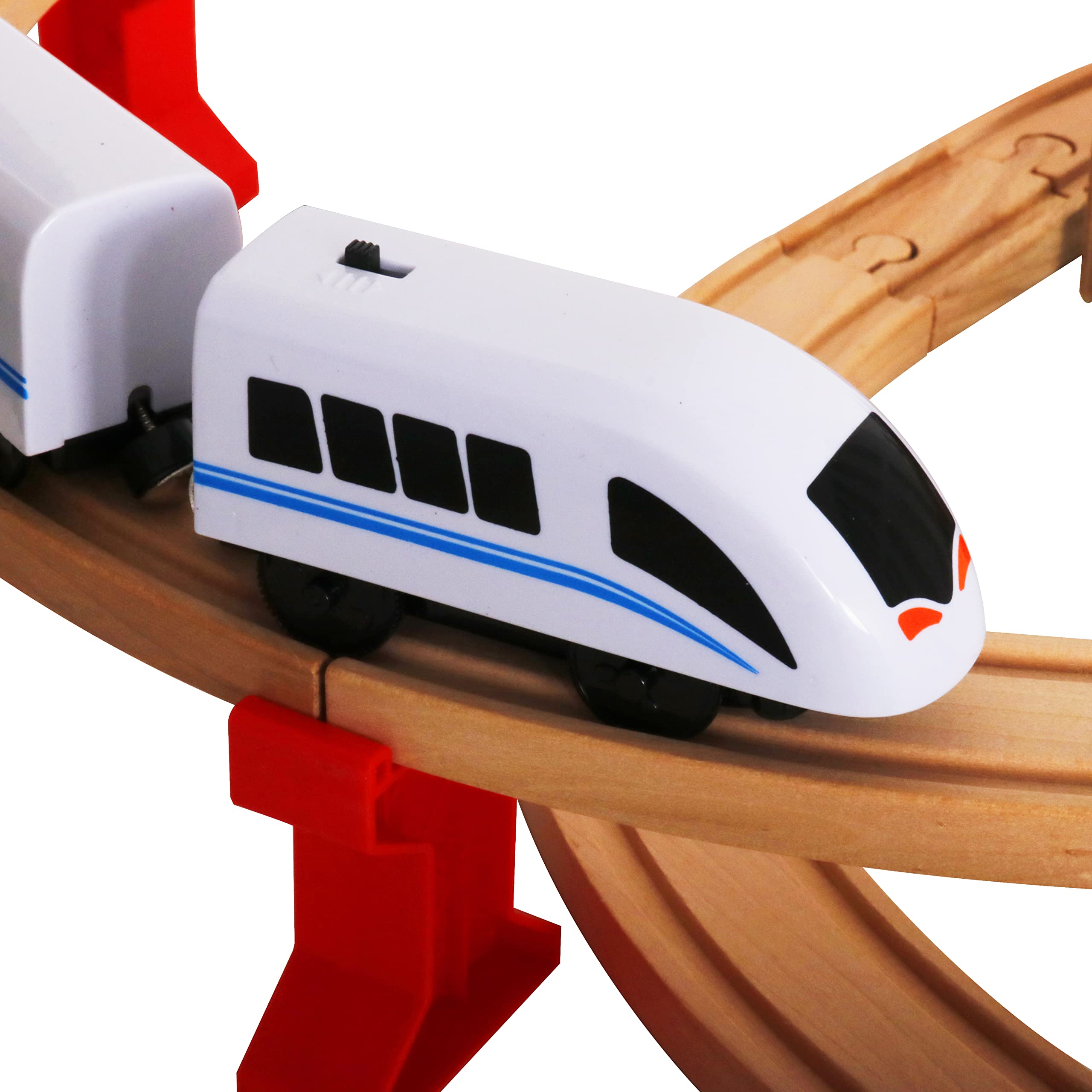 Battery Operated Train Set – Wooden Toys for Kids and Toddlers – Train Sets for Boys 2-4 – Premium Quality Wood Fits Thomas Brio – Fun & Entertaining – Train Tracks for Kids
