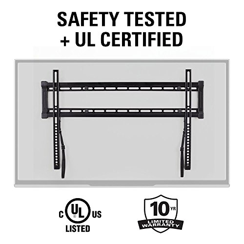 SANUS TV Wall Mount - Universal Low Profile Fixed TV Mount Bracket for 40" - 80" Flat Screen TVs - Features Slim 1β Profile, 3 Step Easy Install - UL Certified- Hardware Included - OLL15-B1