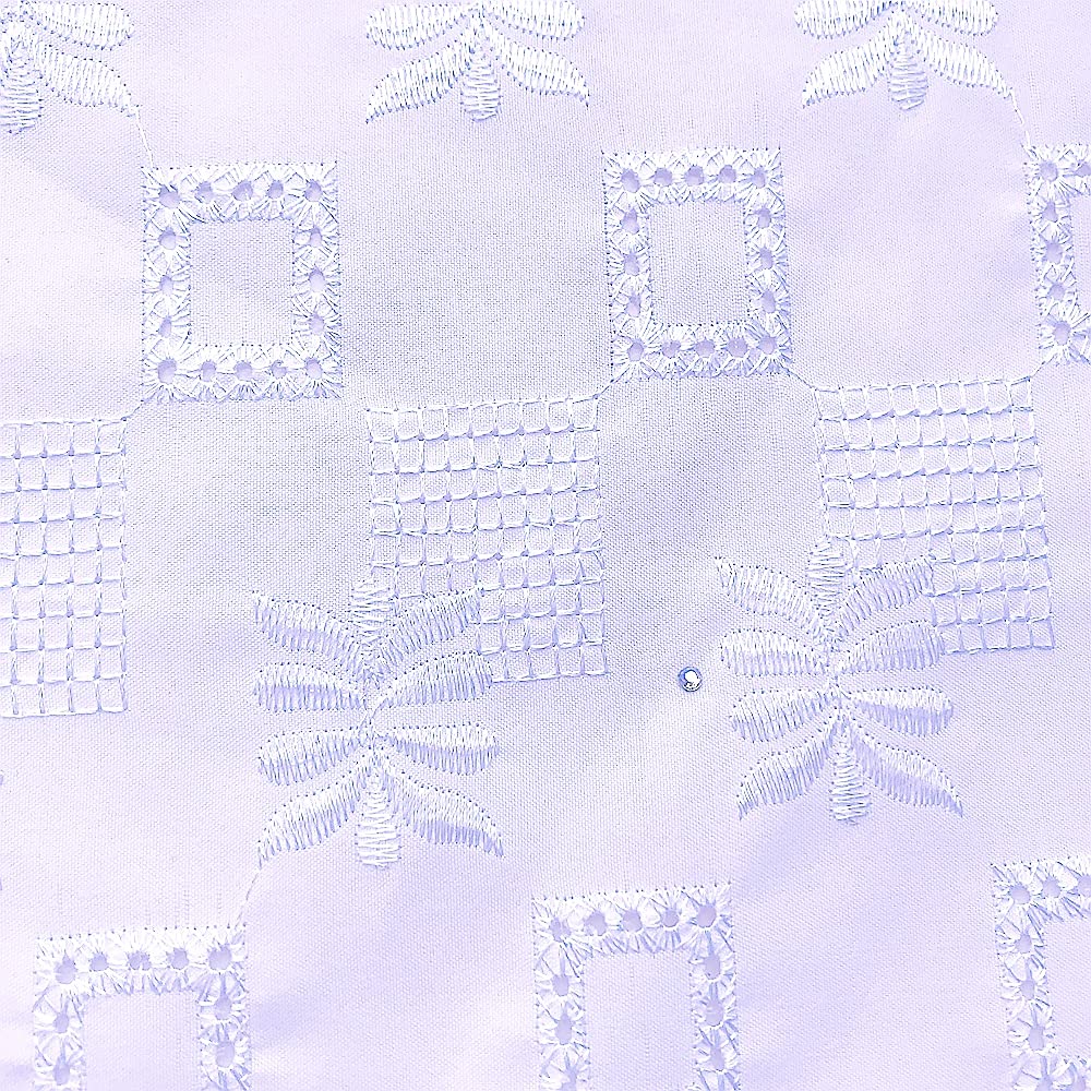 Cotton Swiss Voile Lace Fabric 5 Yards White African Dry Lace Fabric Nigerian Lace Fabric Dubai Embroidery Lace Fabric with Stones(White BB52)