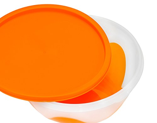 Nested & Stackable Bowl/Food Storage Containers, Silicone Plastic 5 Piece Multi-Purpose Set