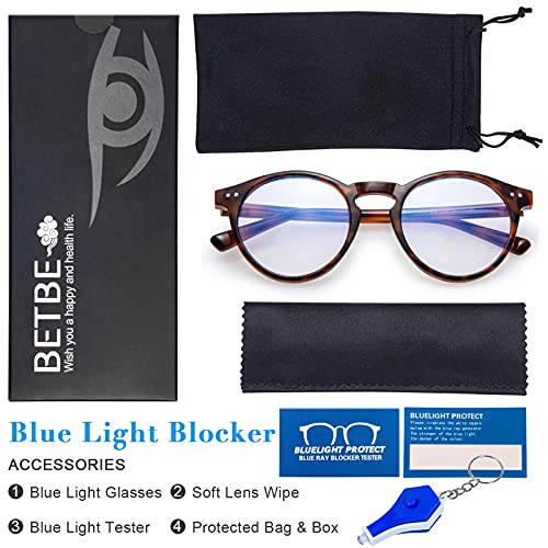 BETBE Blue Light Blocking Glasses for Women & Men - Anti Eye Strain Computer Gaming Glasses