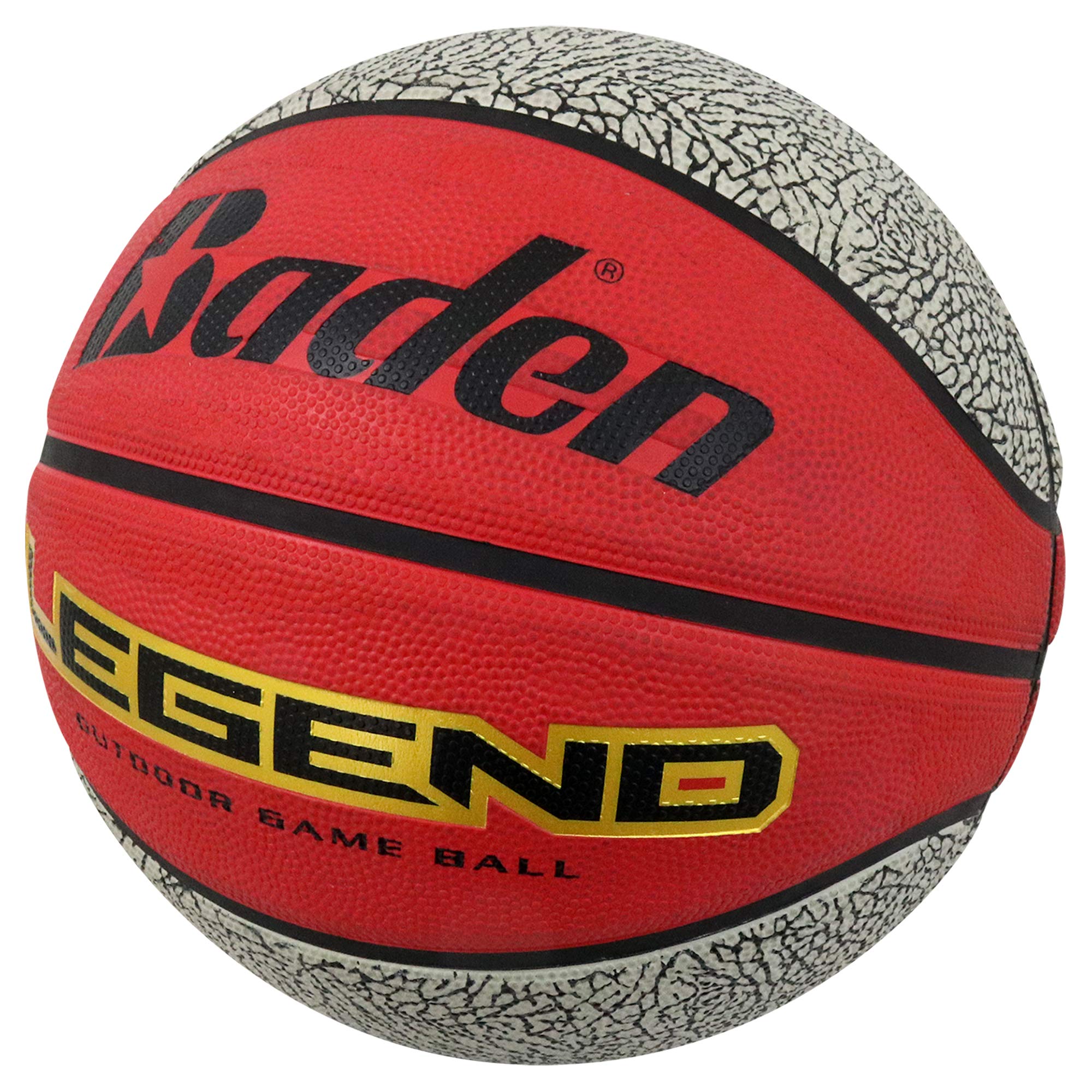 Baden Legend Rubber Basketball (Official Size 7) 29.5" Purple/Gold