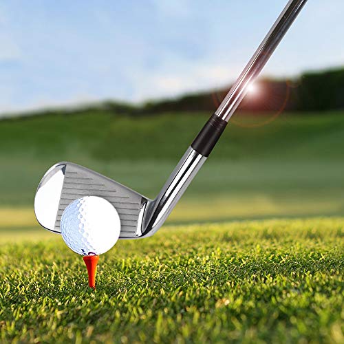 BIG TEETH Golf Ferrules .355 Multi Color 25mm 10Pcs Aluminum Matte for Irons Shafts Multi Colors Golf Accessories (Black)