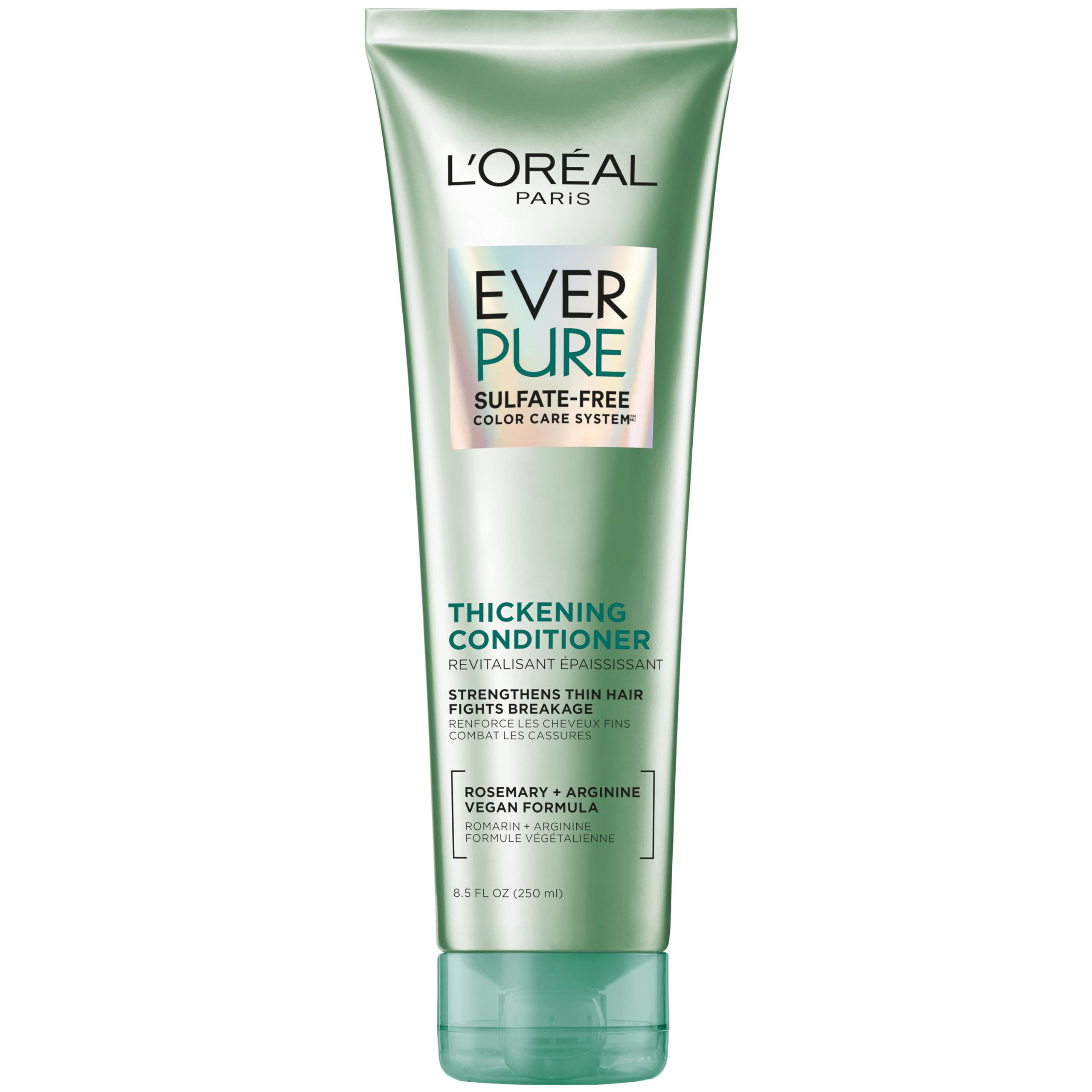 LâOrĂ©al Paris Thickening Sulfate Free Conditioner, Thickens + Strengthens Thin, Fragile Hair, Hair Care with Rosemary Leaf, EverPure, 8.5 Fl Oz (Packaging May Vary)