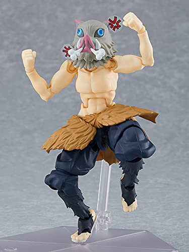 Max Factory Demon Slayer: Kimetsu no Yaiba Inosuke Hashibira Deluxe Figma Action Figure, Multicolor