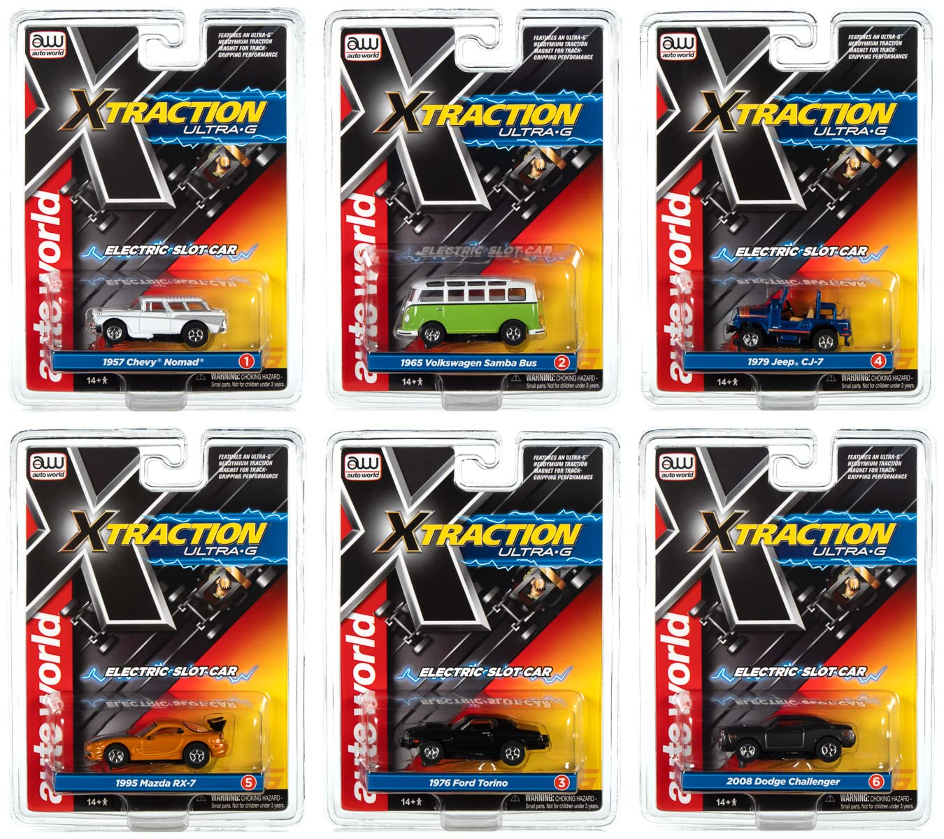 Auto World Xtraction R34 1976 Ford Torino Black HO Scale Slot Car