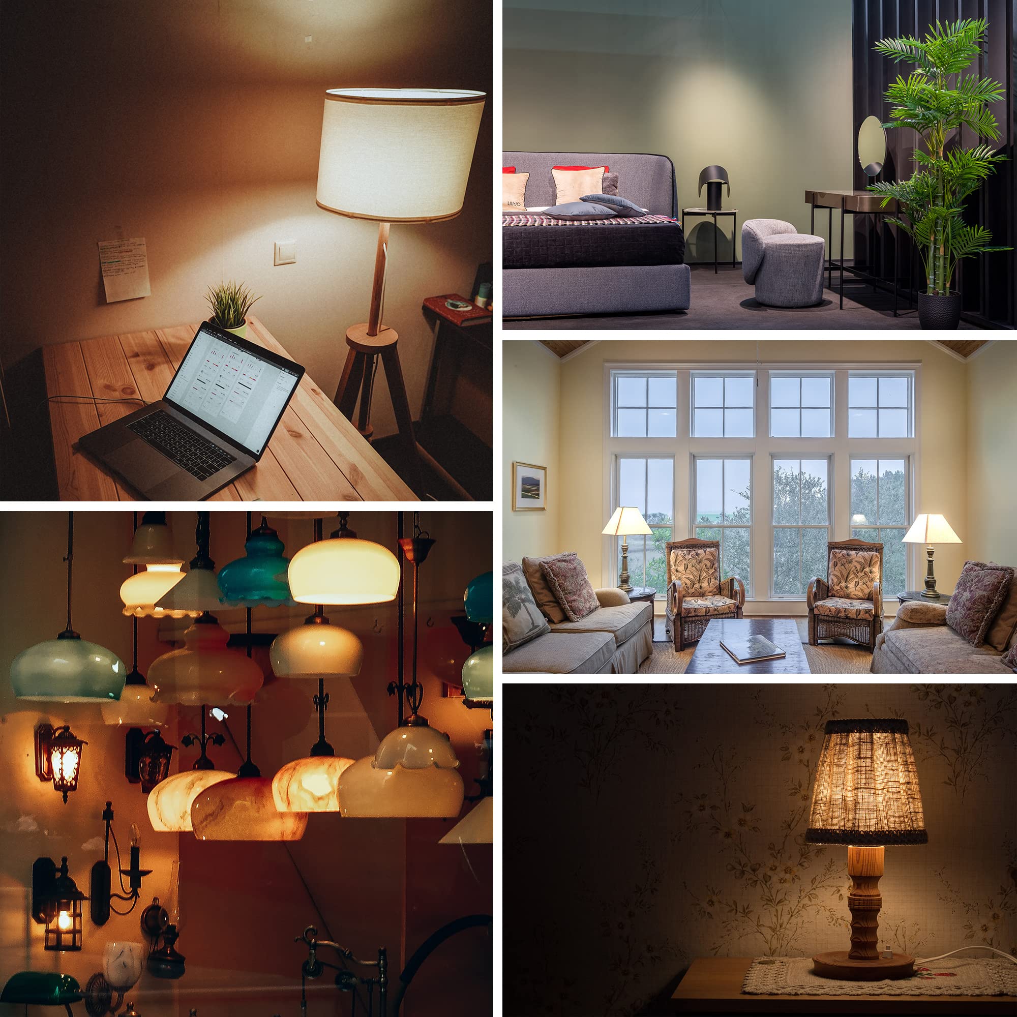 Sphoon Dimmable Tubular Led Bulb E26 led Light Bulb,T10 T30 Vintage LED Bulbs, 40 watt Equal 4W, 2700K Warm White Light Edison Lights Bulbs, AC120V, 400lm, for Chandelier Pendant Lights- 2 Pack