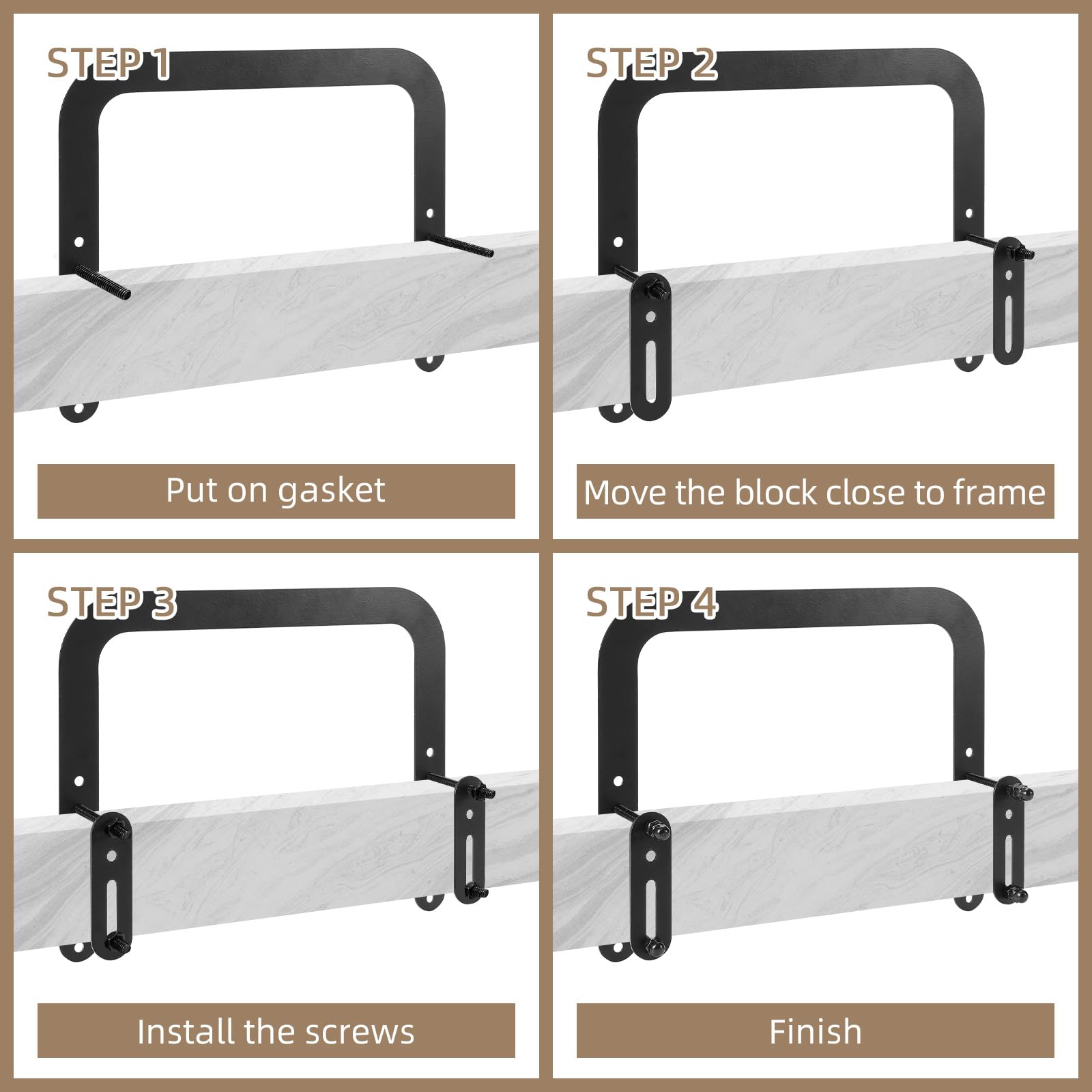 Rasugarlary Mattress Retainer Bar Keep Mattress Stopper from Sliding, 12 Pcs Adjustable Non Slip Mattress Slide Stoppers Holder in Place Metal Mattress Gripper, Black