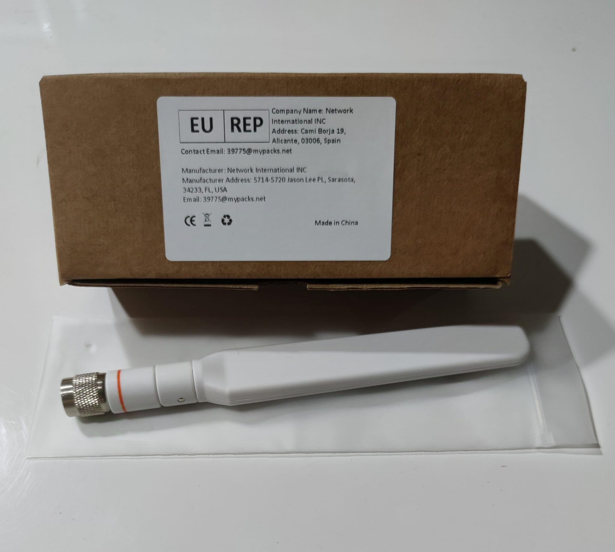 RW RoutersWholesale Cisco Compatible 2.4-GHz / 5-GHz Dual-Band (RP-TNC) AIRONET Antenna (White) (4PACK)
