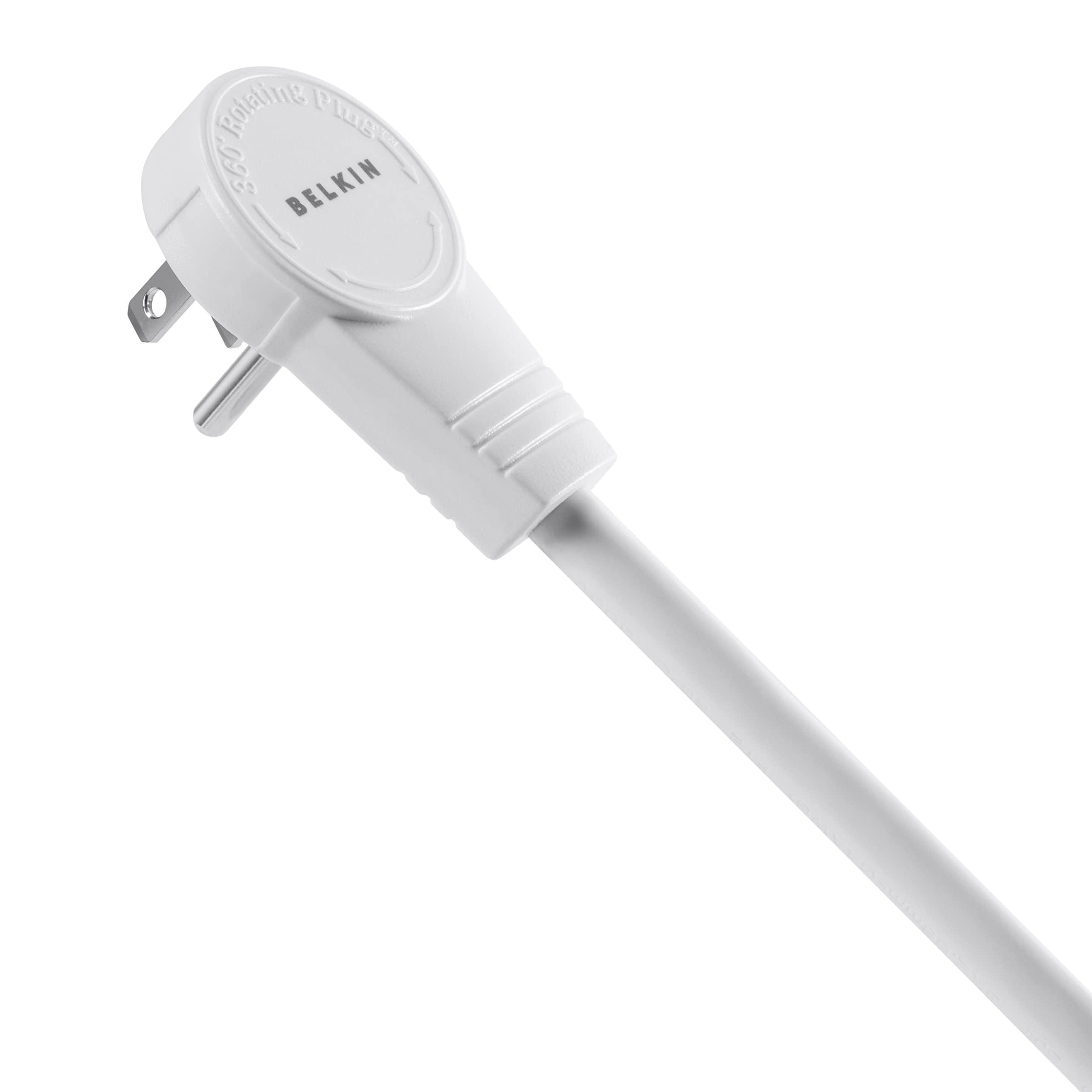 Belkin 6-Outlet Power Strip Surge Protector w/Flat Rotating Plug, 6ft Cord β Ideal for Personal Electronics, Small Appliances and More (1080 Joules), White, 6' - 6 Pack