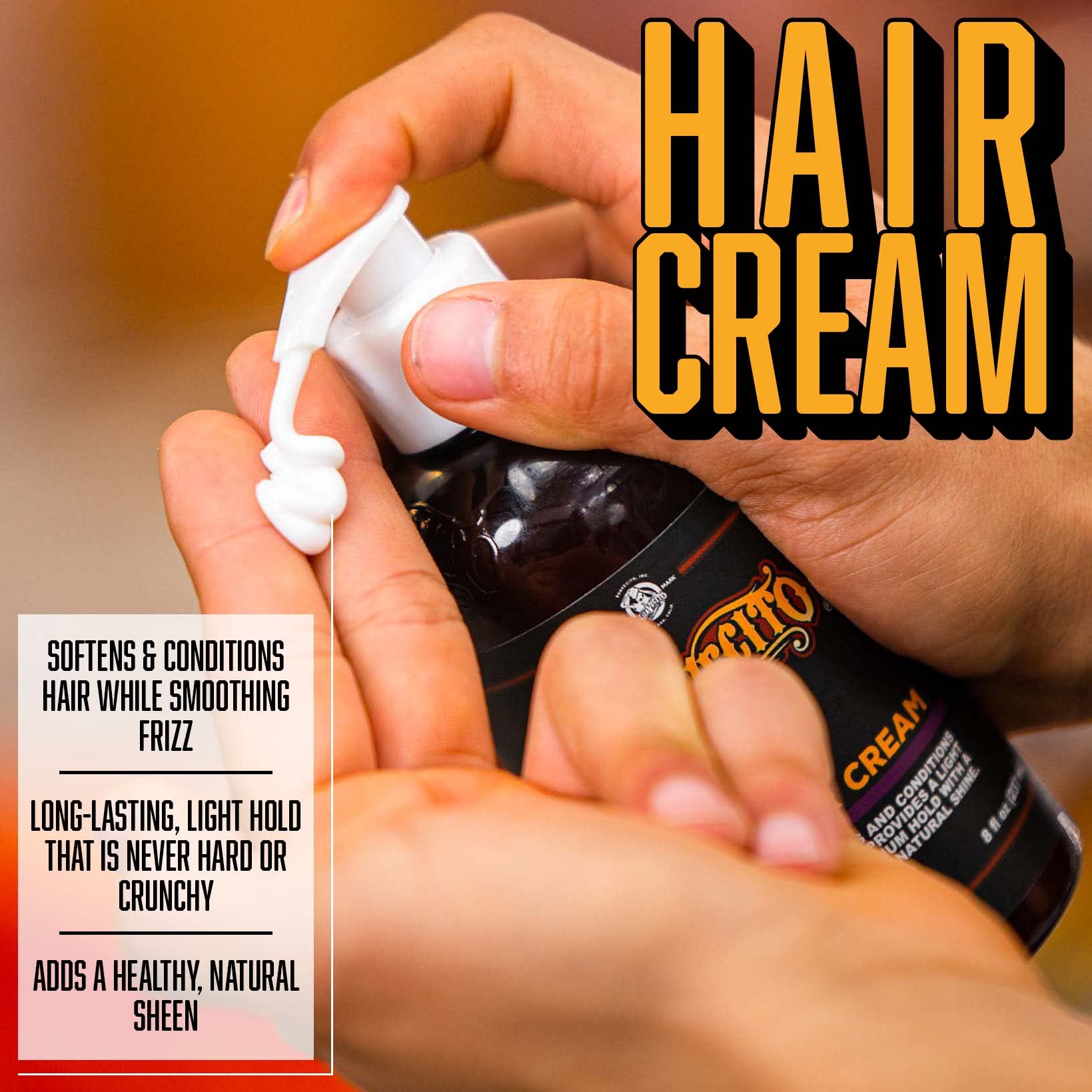 Suavecito Hair Cream Pump Bottle Medium Shine All Day Light Hold (8 oz)