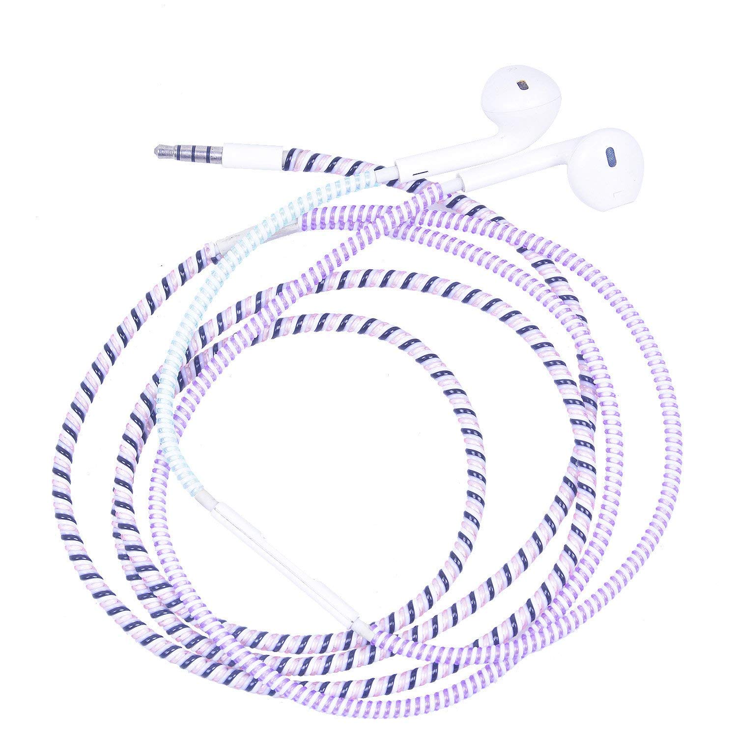 Rancco Cable Protector/Wire Repair/Pets Chew Cable Protector/Headphone Saver, 8 Pc Spiral Cable Strain Relief Cable Wrap Tube Charger Cord Sleeve, USB Date Cable Saver[3.9ft/pc]