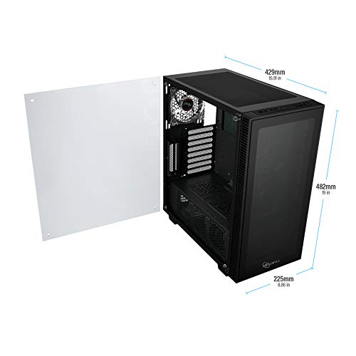 Rosewill ATX Mid Tower Gaming PC Computer Case with Red LED Fans, 360mm AIO Water Cooling Radiator Support, 3 Sided Tempered Glass, Great Cable Management/Airflow - CULLINAN MX-Red