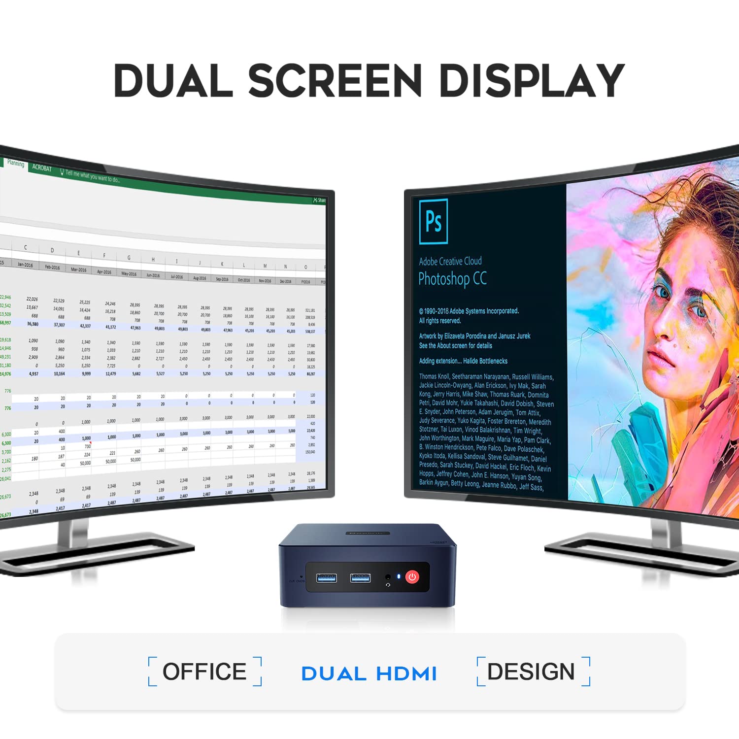 Beelink Dual 2.5GbE Network- Triple 4K Displays- 16GB DDR5 Mini PC, Intel 12th Core i3 N100 EQ13 Support AV1 deconding, 500GB PCIex1 SSD, WIFI6, BT5.2, Office, Openwrt Mini Computers