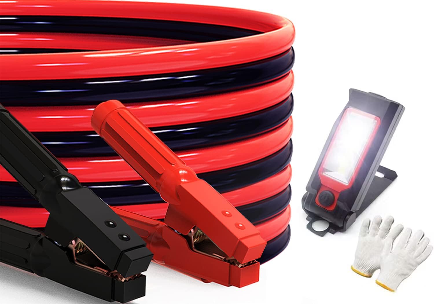 AUTOGEN Jumper Cables Heavy Duty 30 Feet,0 Gauge Jumper Cables 1000AMP Automotive Jumper Cables Kit for Car,SUV, and Trucks with Professional Clamps and Carrying Bag
