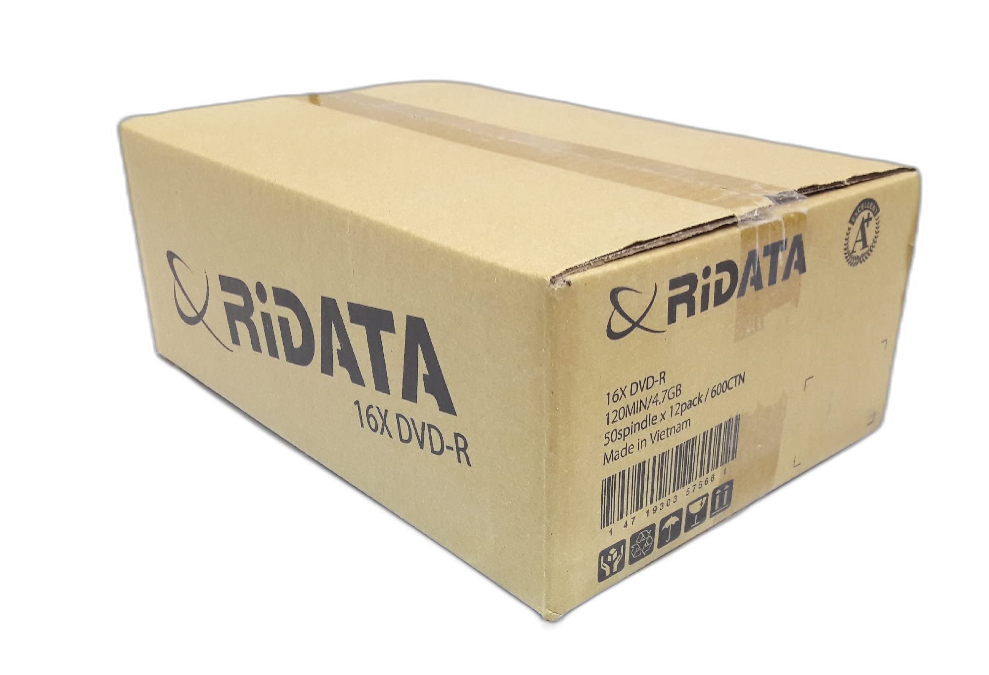 RiDATA DRD-4716-RD100ECOW 4.7GB 16X DVD-R 100 Packs Spindle Shrink Wrap