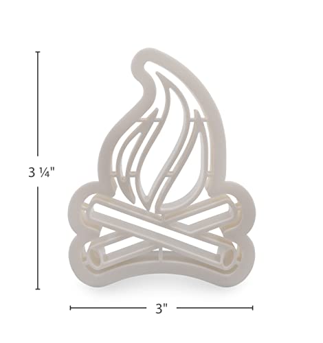 Camco 53369 Life Is Better at the Campsite Cookie Cutters - Perfect for Making Decorative Cookies - Includes (1) Campfire and (1) RV Cookie Cutter , White
