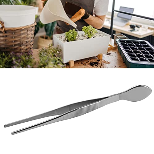 Bonsai Tweezers, Rustproof Bonsai Spatula Tweezers Soil Loosening Tool Straight Tip Easy Maintenance for Courtyard
