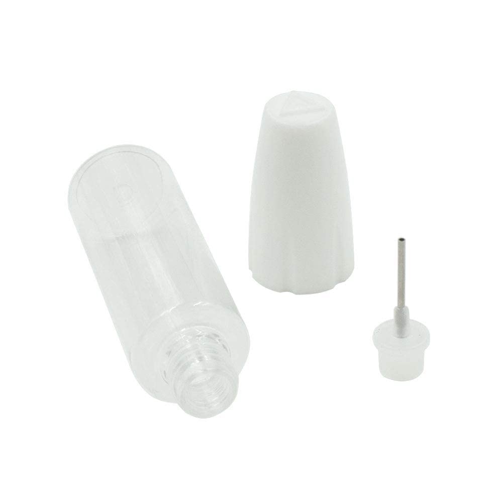 Bisbai 10Pcs 15ML Squeeze Bottle Tip Applicator Bottle, Steel Needle Soft PET Plastic Dropper Bottle Tip Glue Bottle