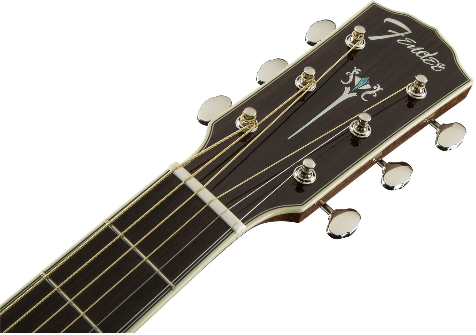 Fender Paramount PM-3 All-Mahogany Triple-0 Acoustic Guitar, with 2-Year Warranty, Natural, with Case