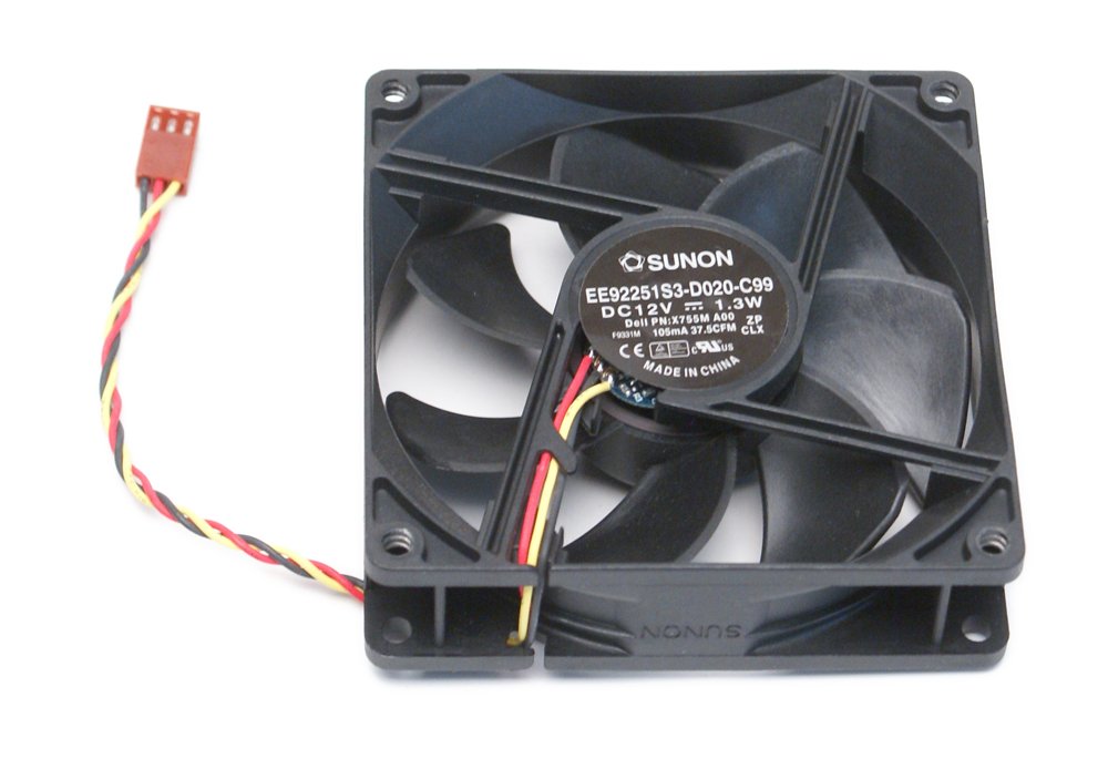 Sunon EE92251S3-D020-C99 12V 3-Pin 92mm x 92mm x 25mm Rear Case Computer Cooling Fan