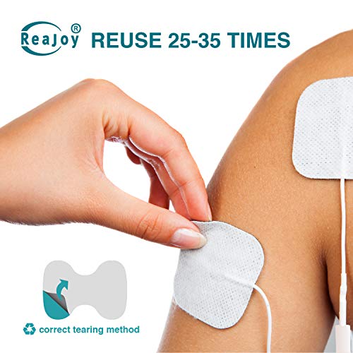 Reajoy 4.5X6 Large Butterfly OTC TENS Unit Pads, 2-Pack American Gel Tens Replacement Pads Electrode Patches for Digital Massager Units and TENS EMS Machine Device