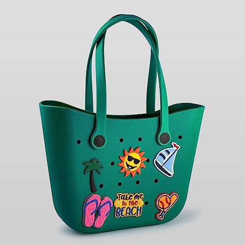 Qujior 6 Pack Bog Bag Charms, 3" Rubber Tote Bag Bits Charms, Bag Accessories Charms for Bogg Bag