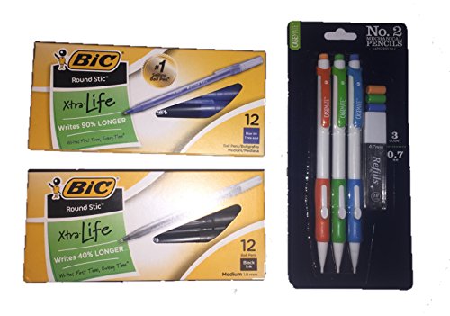 Secondary School Supply Pack - 25 Essential Items for College, High School or Middle School. Includes Pencils, Paper, Binders, Notebooks, Folders and More! 25 Piece Bundle