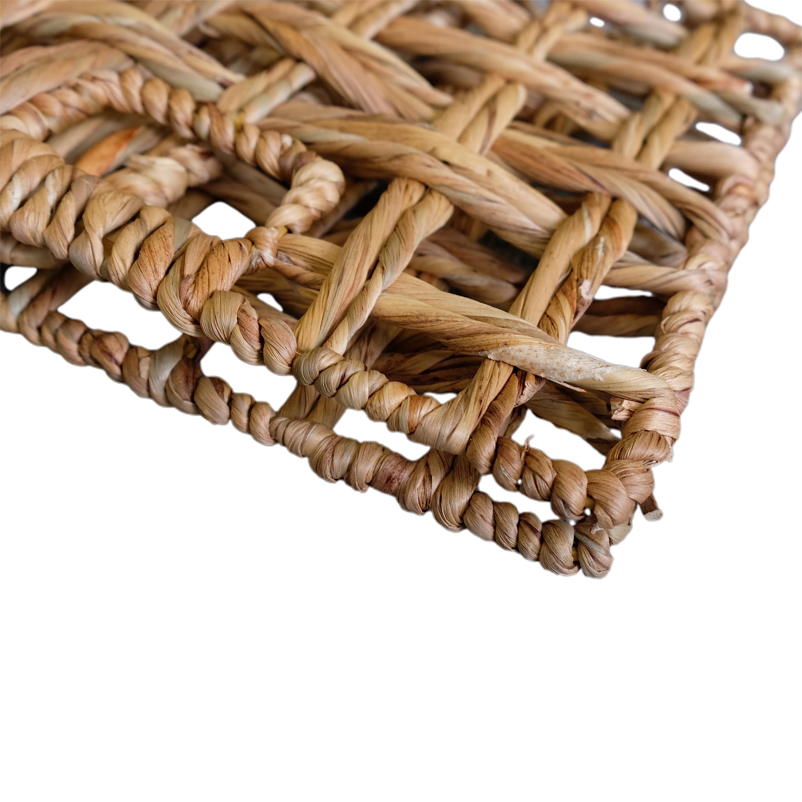 LilaCraft Wicker Storage Bins, Wicker Storage Baskets for Shelves, Large Wicker Storage Cubes Baskets, Wicker Baskets for Gifts, Storage Bins for Bedroom, Living Room (Set 4 packs 12”x12”x12”)