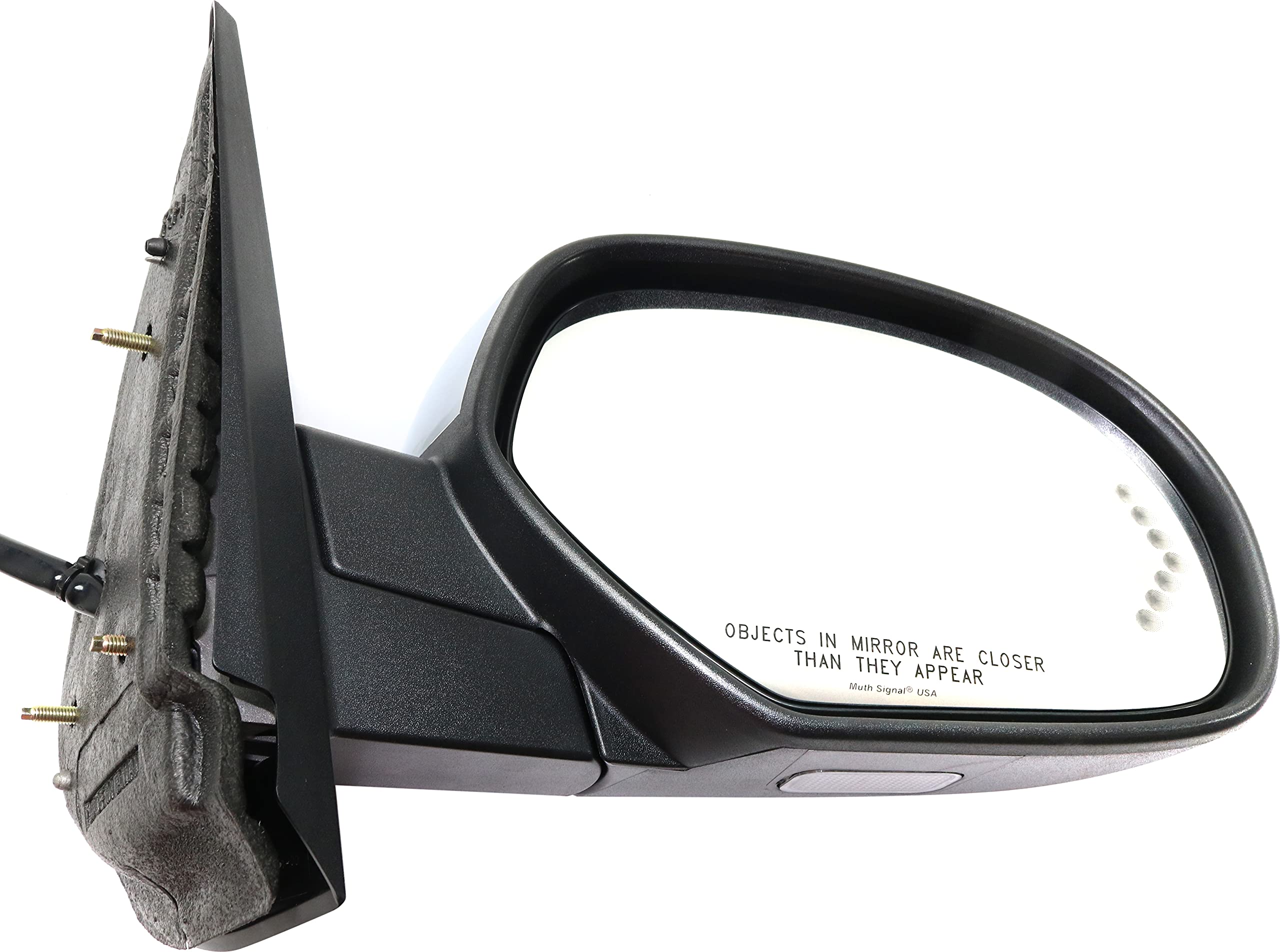 Kool Vue Left & Right Power Heated Mirrors for Chevrolet Silverado 1500 Cadillac Escalade 2009-2014 Power Fold With Signal Light, Memory & Puddle Lamp Chrome without Marker Light; without Spotlight