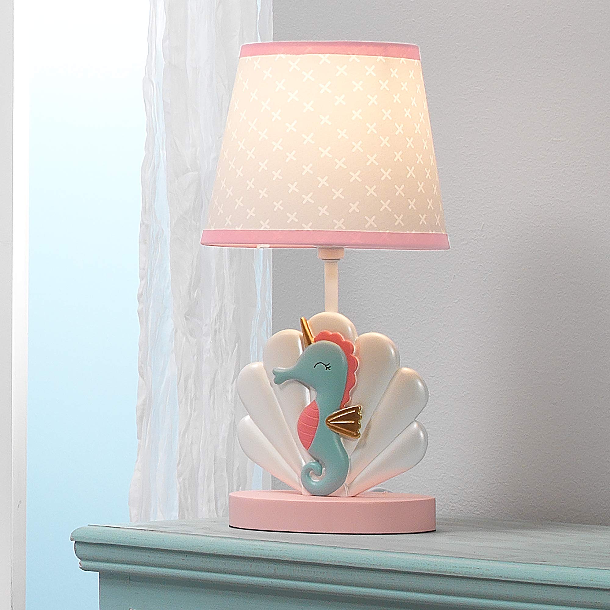 Bedtime Originals Ocean Mist Lamp W/Shade & Bulb, Multicolor , 14 Inch (Pack of 1)