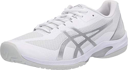 ASICS Men's Court Speed FlyteFoam Tennis Shoes, 12, White/Pure Silver