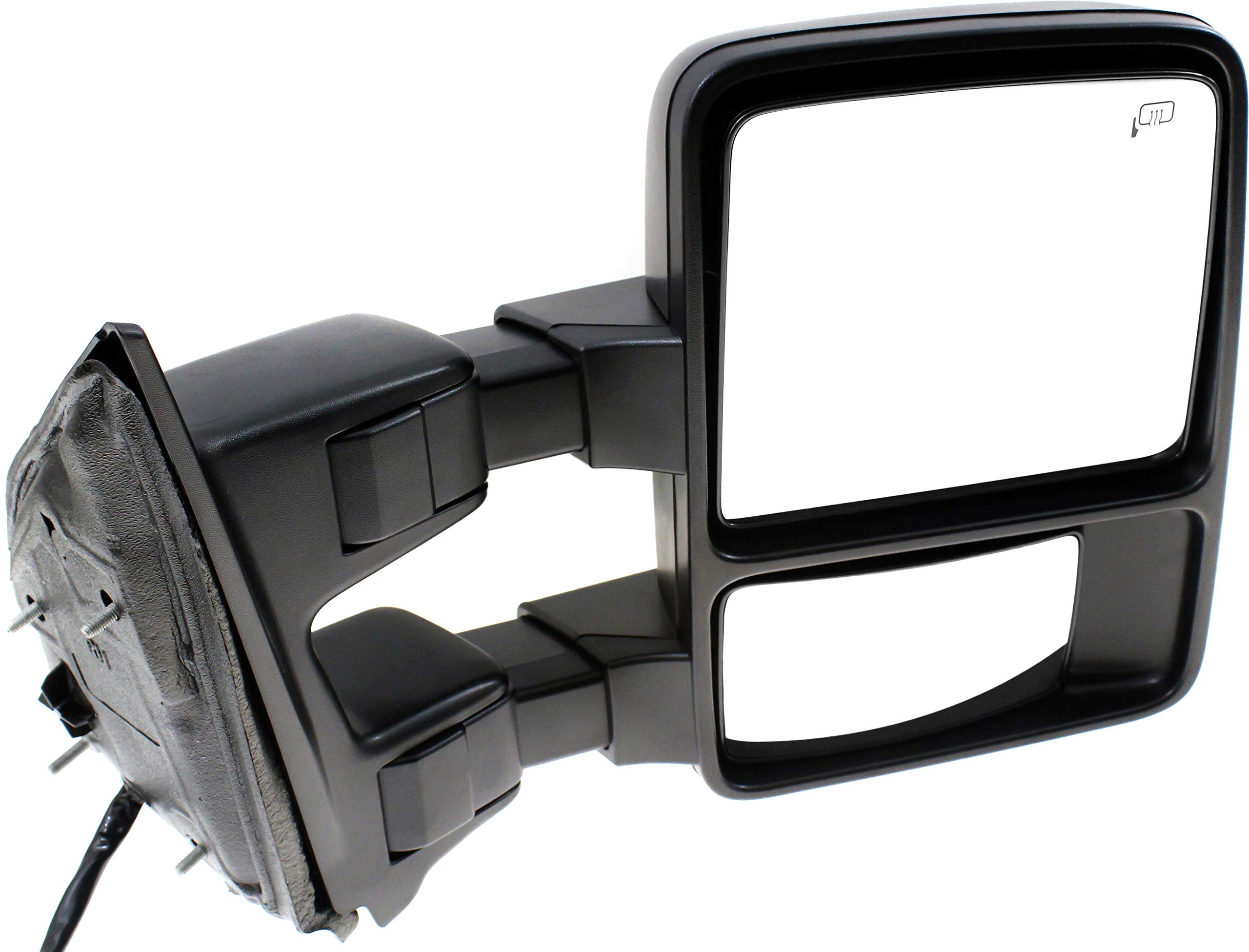 Kool Vue Passenger Side Power Heated Towing Mirror for Ford F-250 F-350 Super Duty F-450 Super Duty 2011-2012 Power Fold With Signal Light; Without Memory Auto Extend Textured