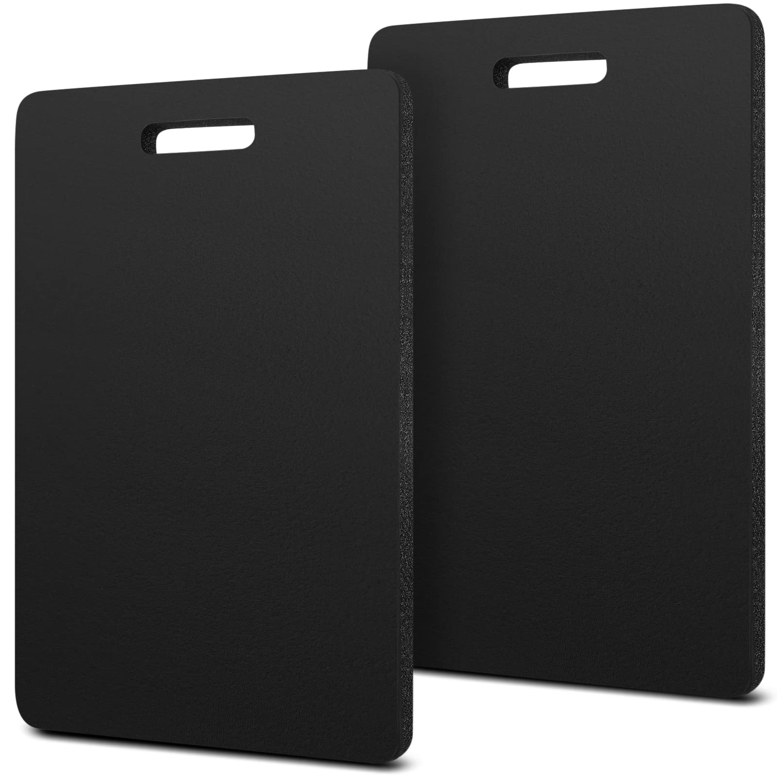 Bbto 2 Pcs Kneeling Pad 20 x 13.5 x 1 Inch Thick Water Resistant Foam Knee Cushion with Handle NBR Soft Knee Mat for Adult Mens, Black