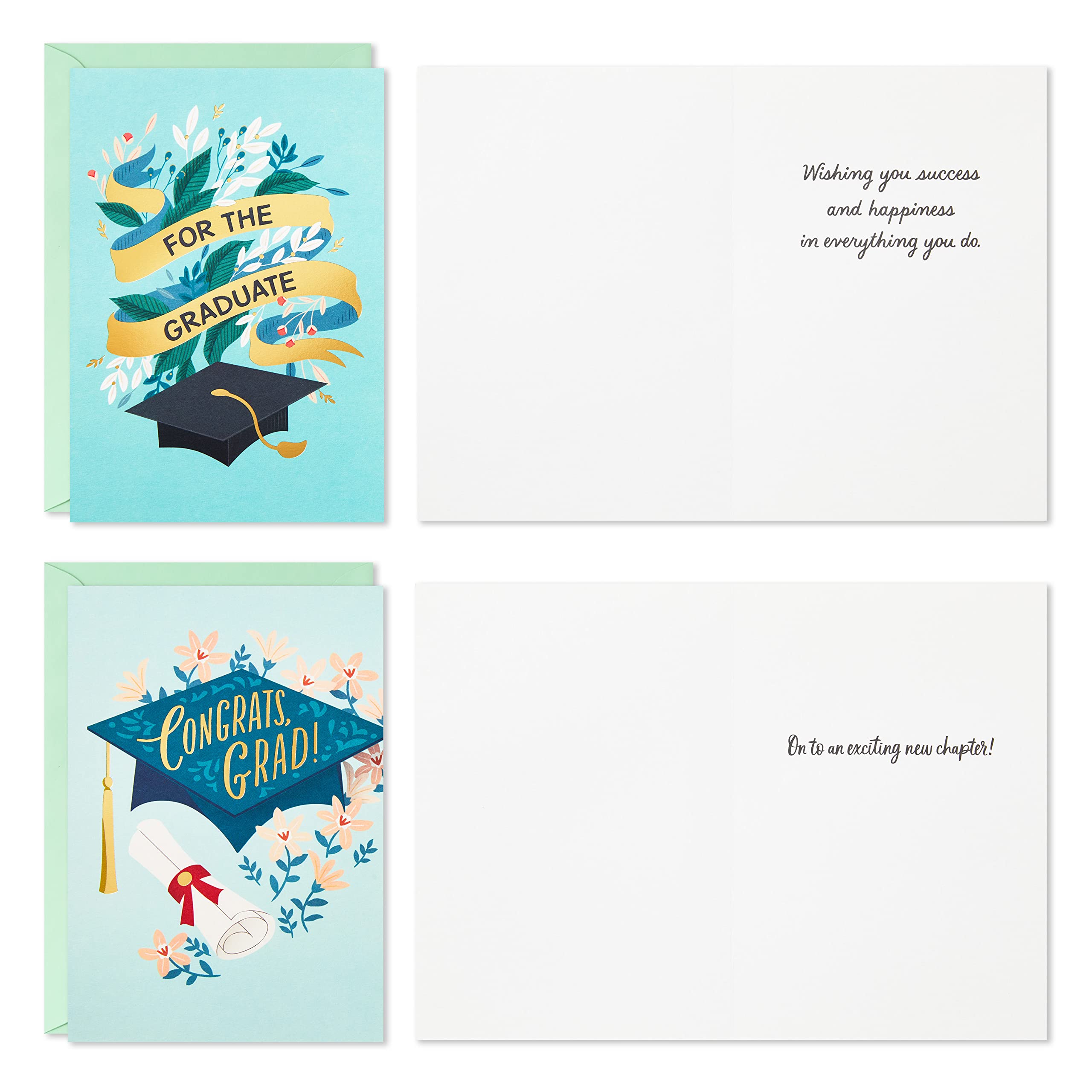 Hallmark Graduation Cards Assortment for Her, She Believed She Could (16 Cards and Envelopes, 4 Designs)