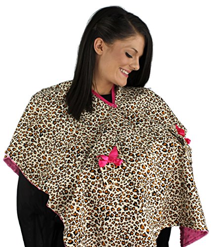 Strawberry Farms Baby Car Seat Cover Canopy and Nursing Cover 2 in 1 Pink Leopard
