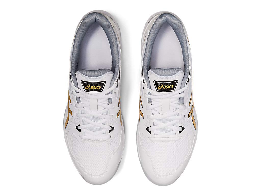 ASICS Men's Gel-Rocket 10 Indoor Court Shoes, 10.5, White/Pure Gold