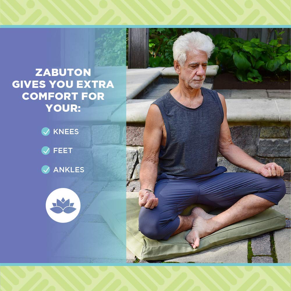 Bean Products Zabuton Meditation Cushion, Small, Navy - 10oz Cotton