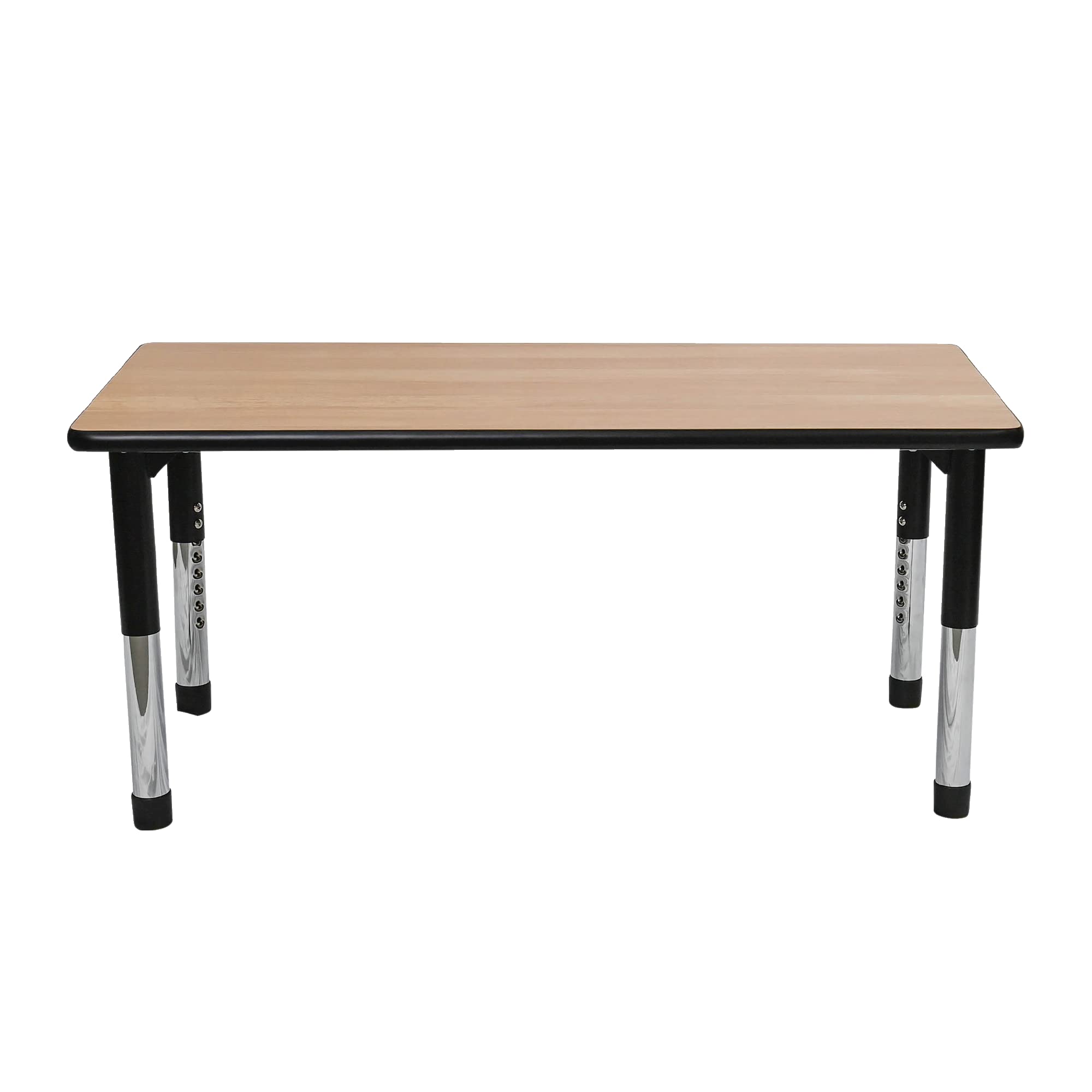 Childrenâs Factory 30"x72" As We Grow School Table, Oak-Blk, AB6604BLK, Adjustable Height 16"-22" H, Kids Daycare, Preschool or Classroom Activity or Study Table