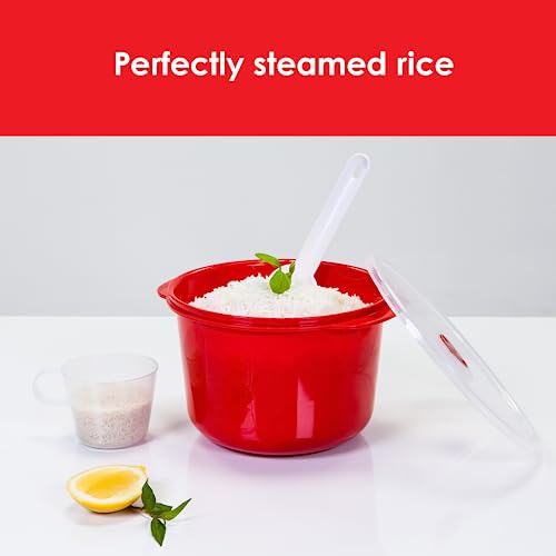 décor Microsafe Microwave Steamer, 93.0 oz, Red