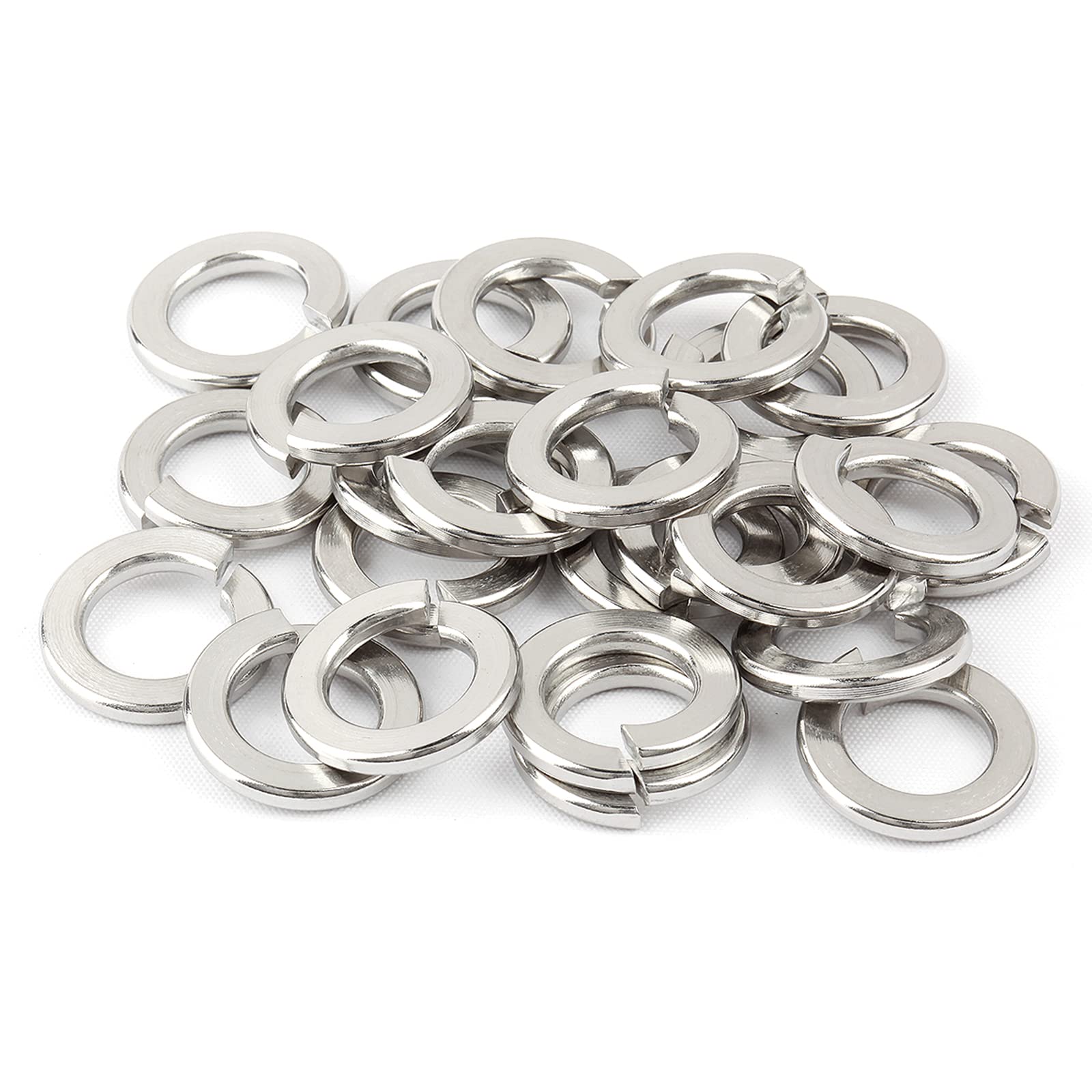 FASTENER TREE M10 Split Lock Washers, 304 Stainless Steel Spring Lock Washer for Bolts 50PCS