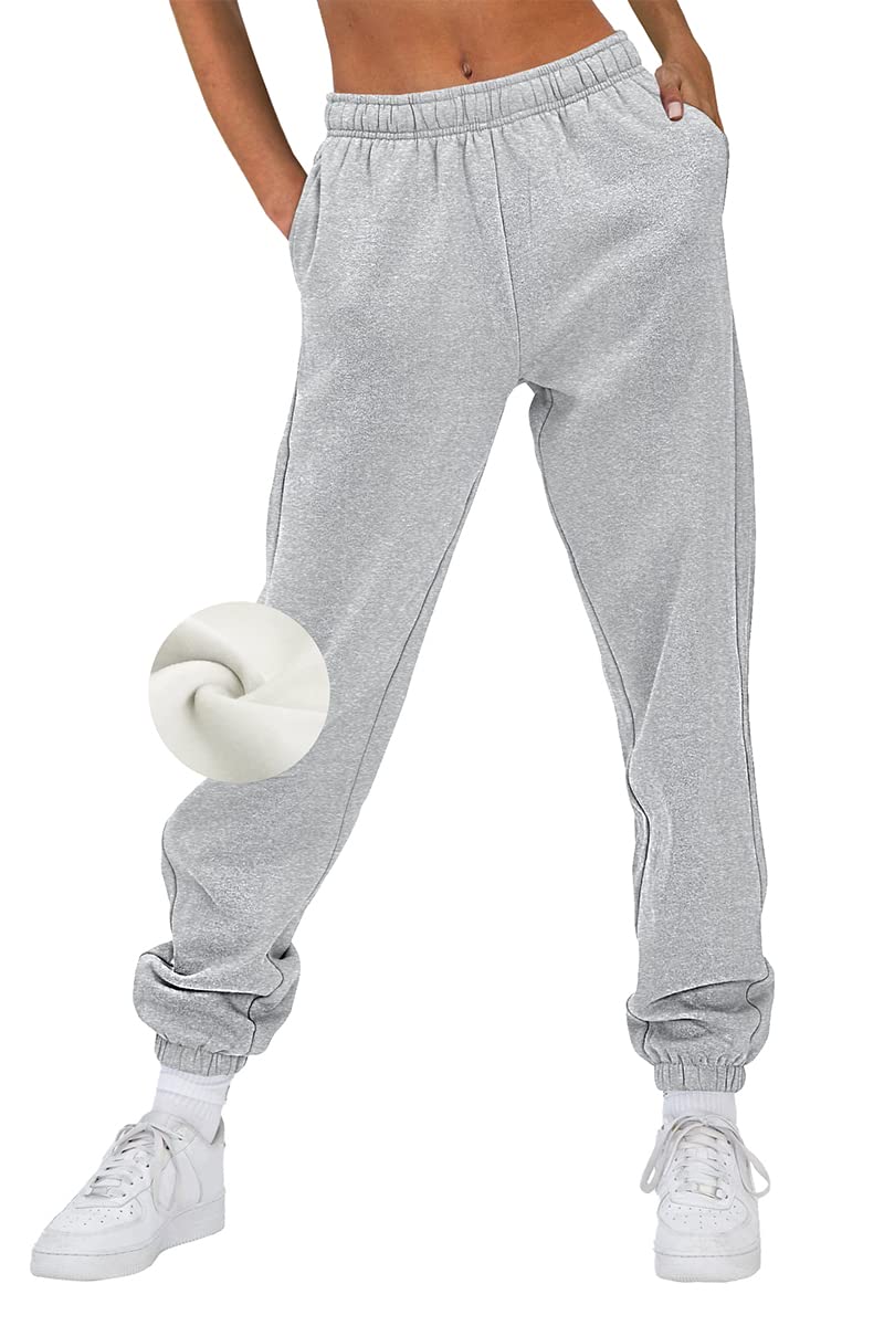 AUTOMET Womenâs 2024 Fall Pants Clothes Casual Straight Leg Cute Sweatpants Athletic Trendy Fashion Winter Y2K Outfits Grey