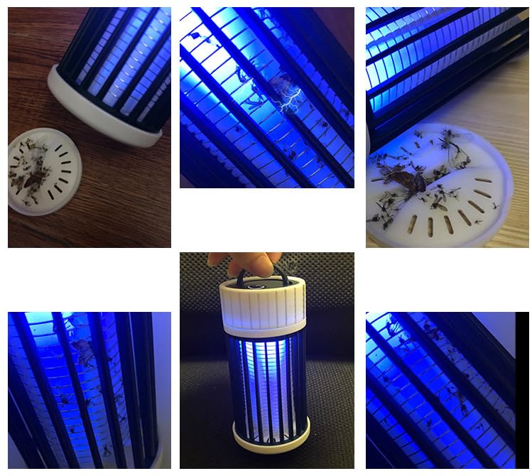 Bug Zapper Indoor, Rechargeable Cordless Portable Mosquito Zapper with Switch, Ariie Fly Zapper for Patio Home Kitchen, Repel Pest Insect Gnat Moth (Not Waterproof)