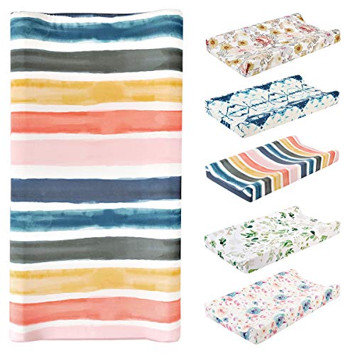 SH-RuiDu Ultra Soft and Breathable Knitted Diaper Changing Table for Baby Boys Girls - 32" x 16" Pad
