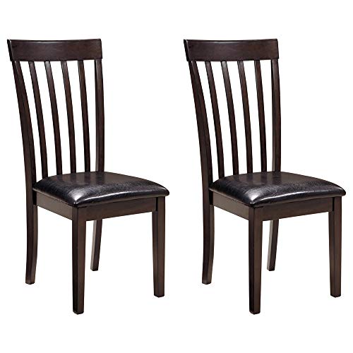 Signature Design by Ashley Hammis Rake Back Dining Room Chair, 2 Count, Dark Brown